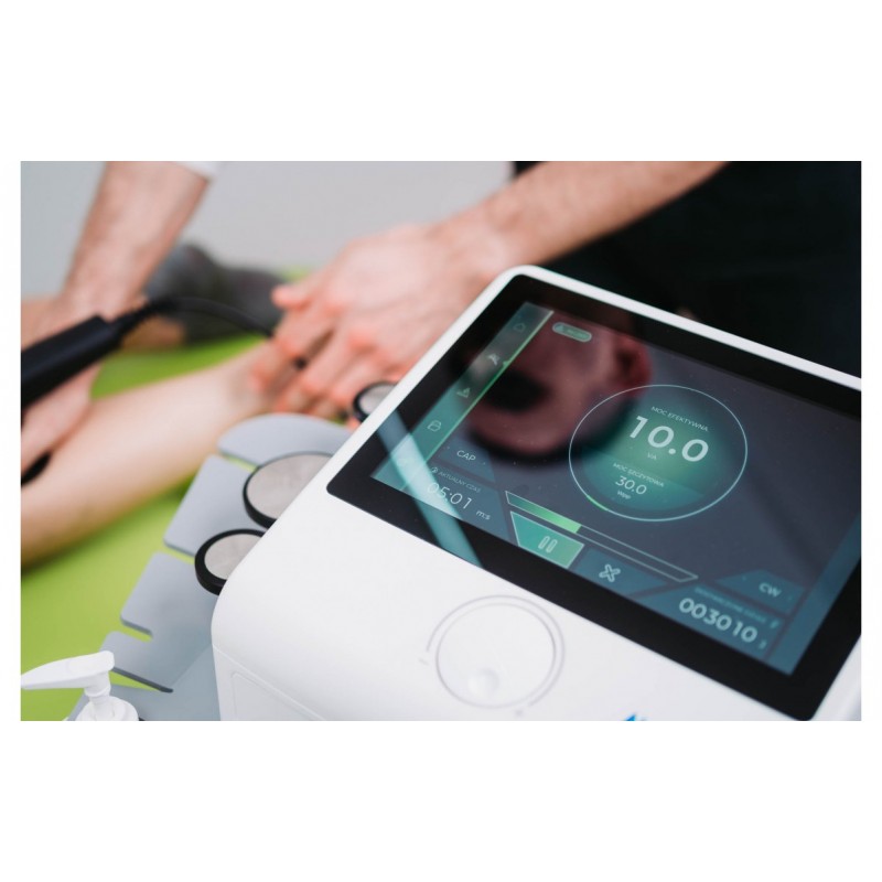 Aparat do terapii TECAR - DOCTOR TECAR PLUS + stolik z kółkami